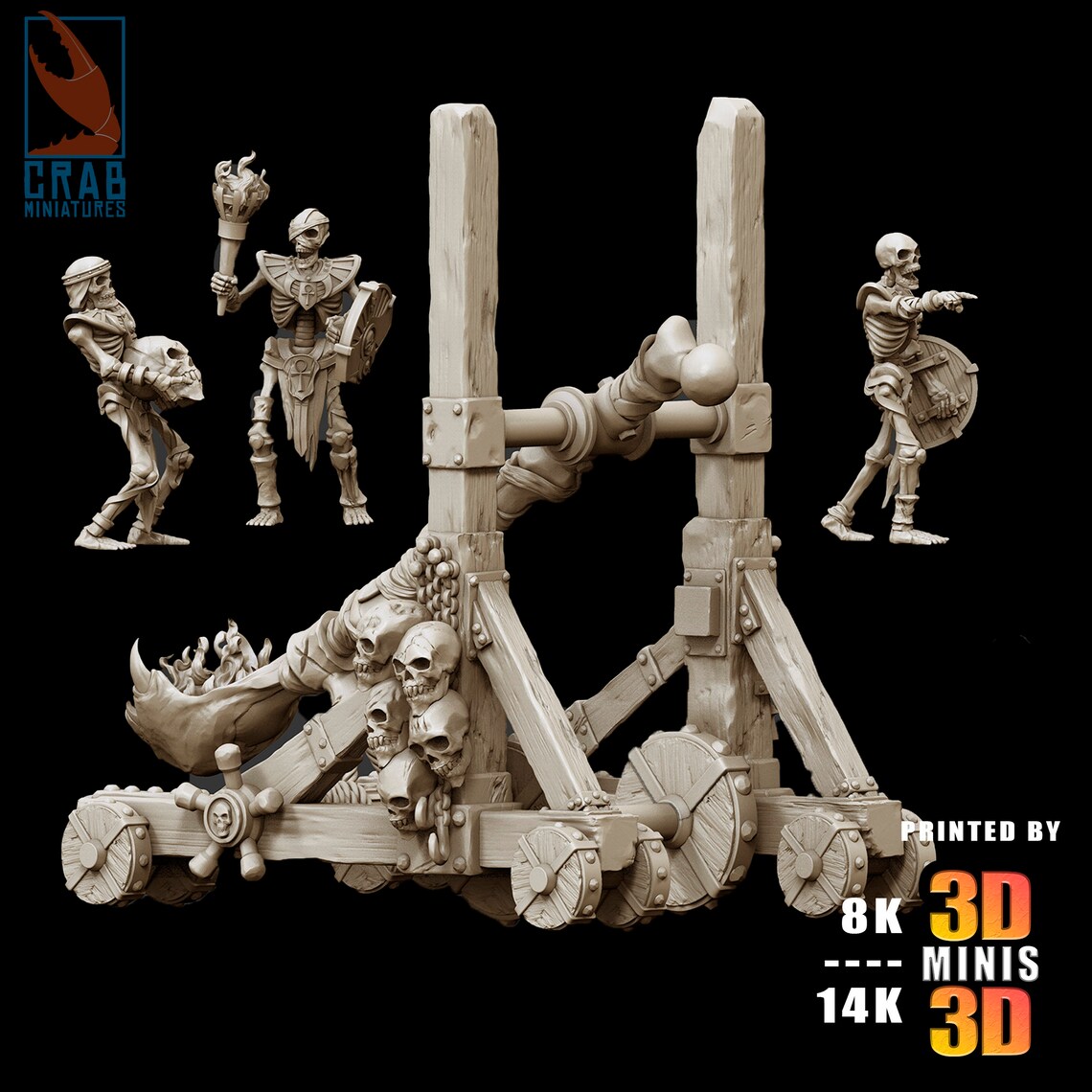 Undead Skeleton Catapult, Egyptian Skeletons Army, Bones Skulls ...