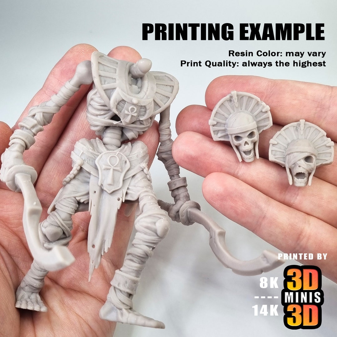 Giant Skeletons Army, Bones Skulls. Pharaoh's Legacy. 32mm Miniature ...