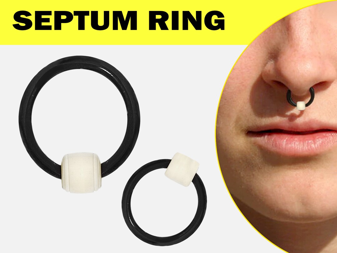 Buffalo Horn Septum Ring Septum Jewelry 8G Lightweight Nose - Etsy