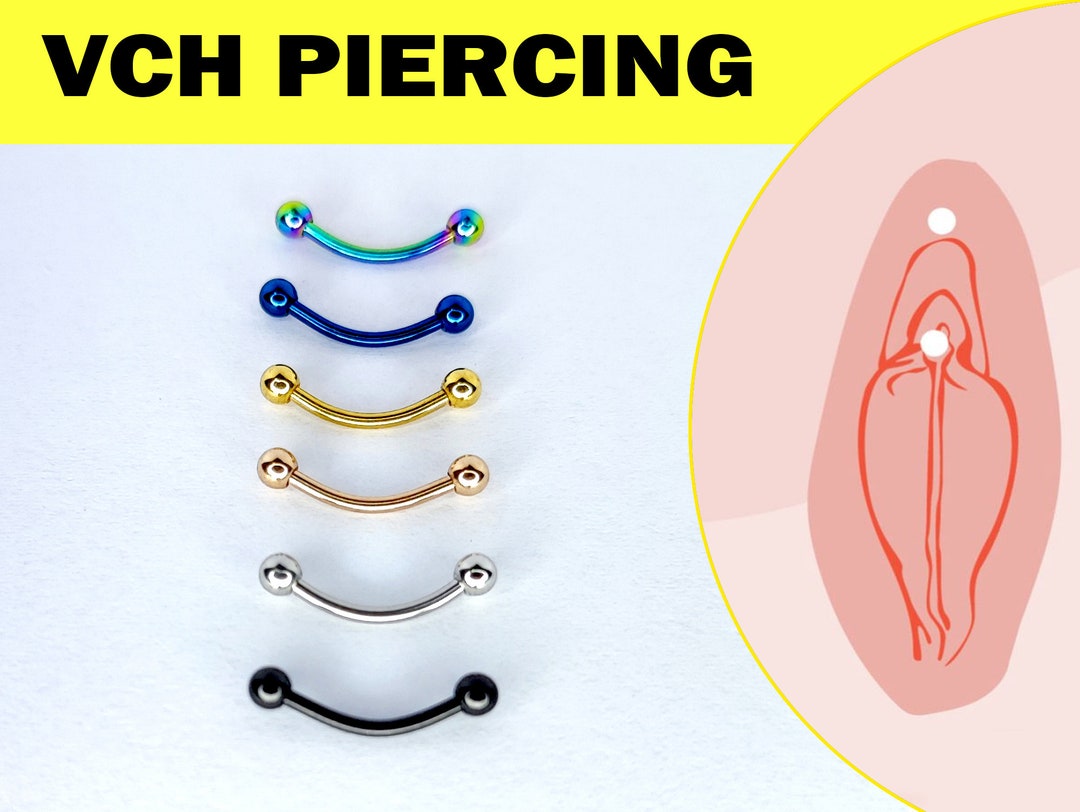 Vertical Clit Hood Piercing VCH Titanium Curved Barbell Piercing for HCH, Christina Piercing - Etsy