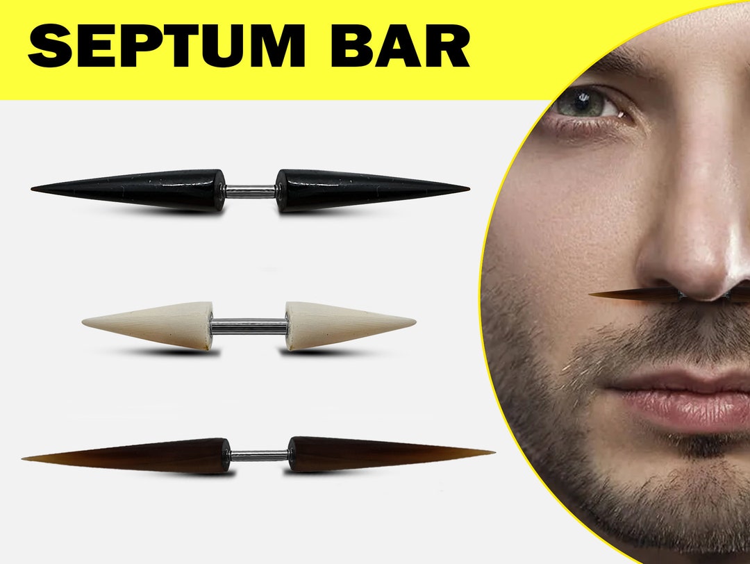Septum Bar, Titanium 14G Nose Piercing for Septum Jewelry, Septum Ring ...