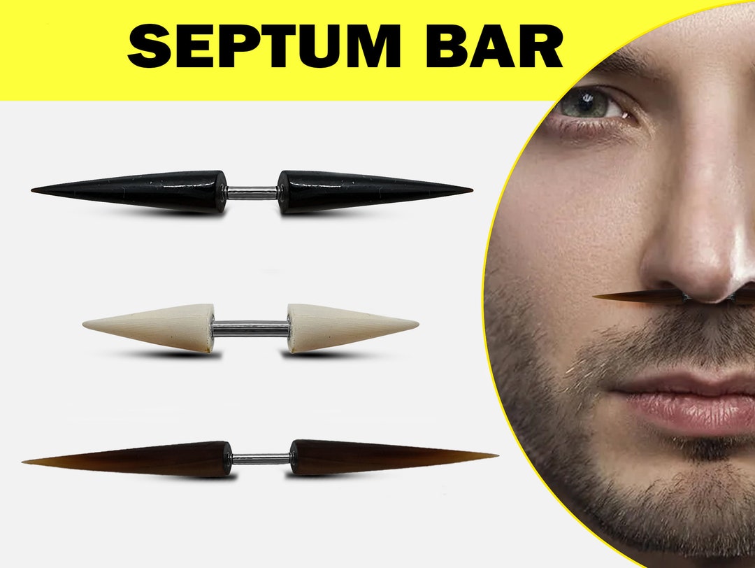 Septum Bar, Titanium 14G Nose Piercing for Septum Jewelry, Septum Ring ...