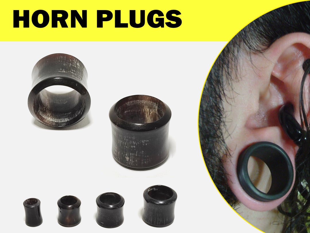 Ear Stretching Kit, Buffalo Horn Plug Earring, Ear Tunnel Size 6mm to ...