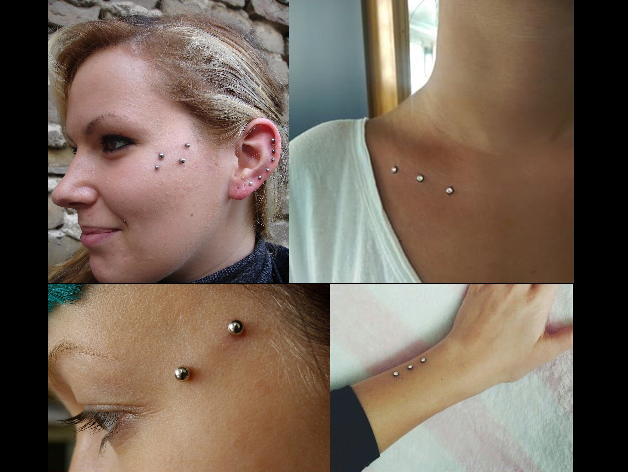 Dermal Piercing Behind Ear