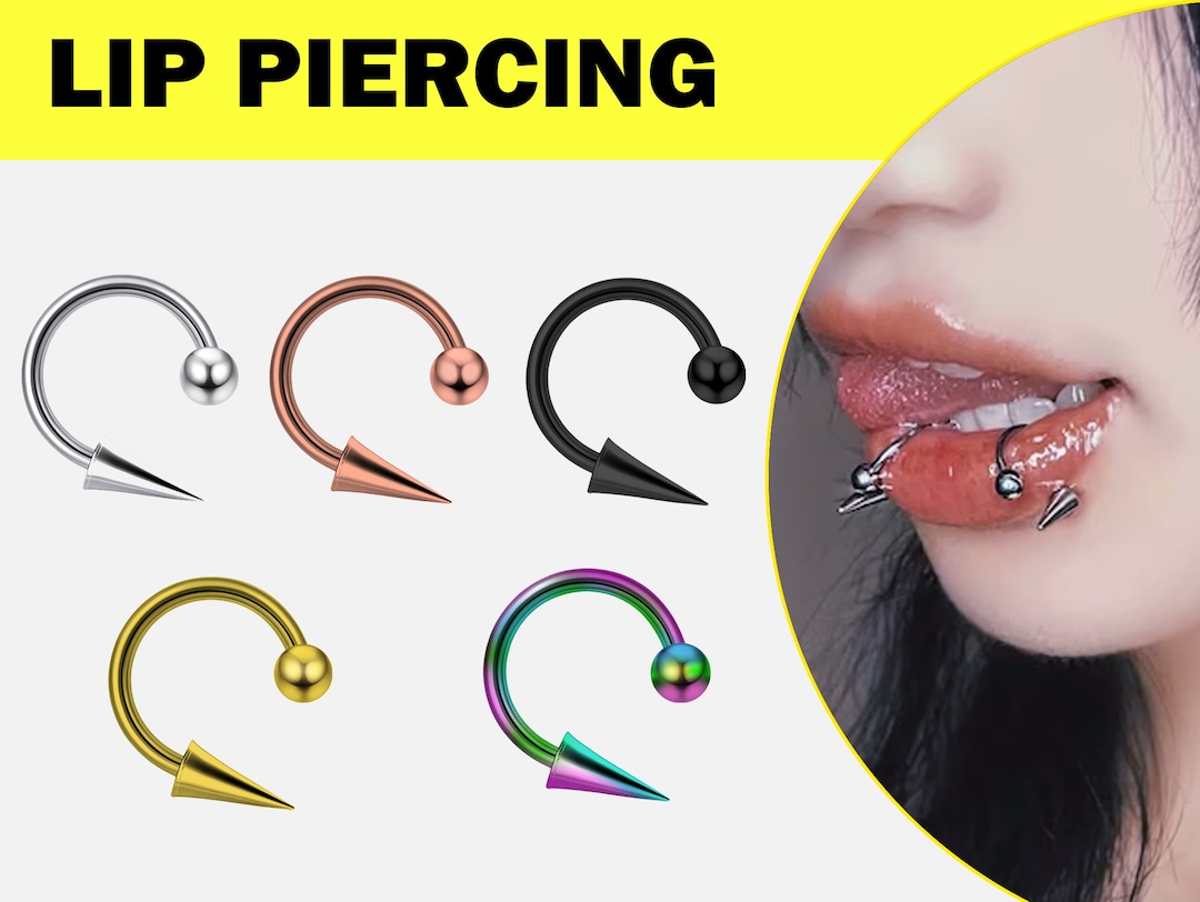 Snake Bite Piercing, Titanium CBB/CBR Horseshoe Barbell With Ball and ...