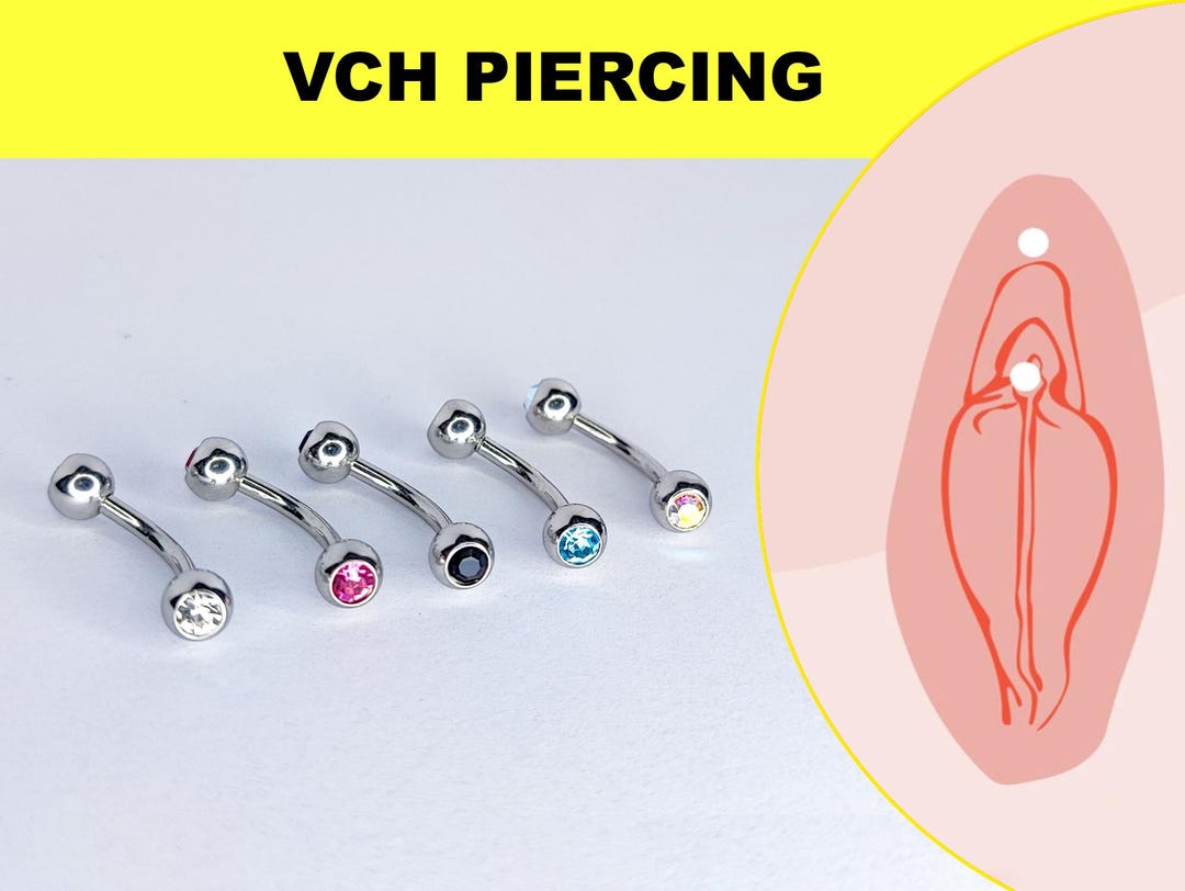 Nefertiti Piercing, Titanium VCH Piercing Curved Bar with Gem CZ Crystals - Etsy 日本
