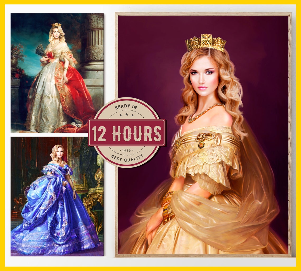 Custom Royal Portrait Customized Renaissance Portrait Queen - Etsy