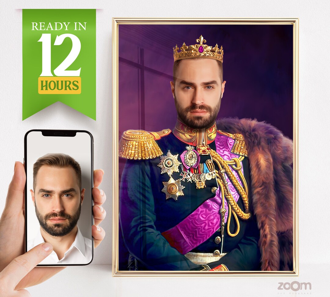 Custom Royal Portrait From Photo, Renaissance Portrait, Historical ...