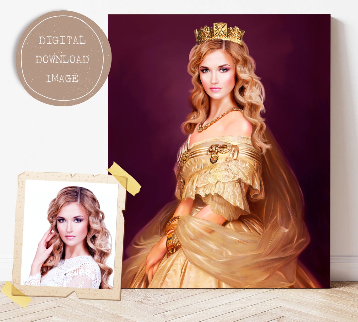 Custom Royal Portrait Customized Renaissance Portrait Queen - Etsy