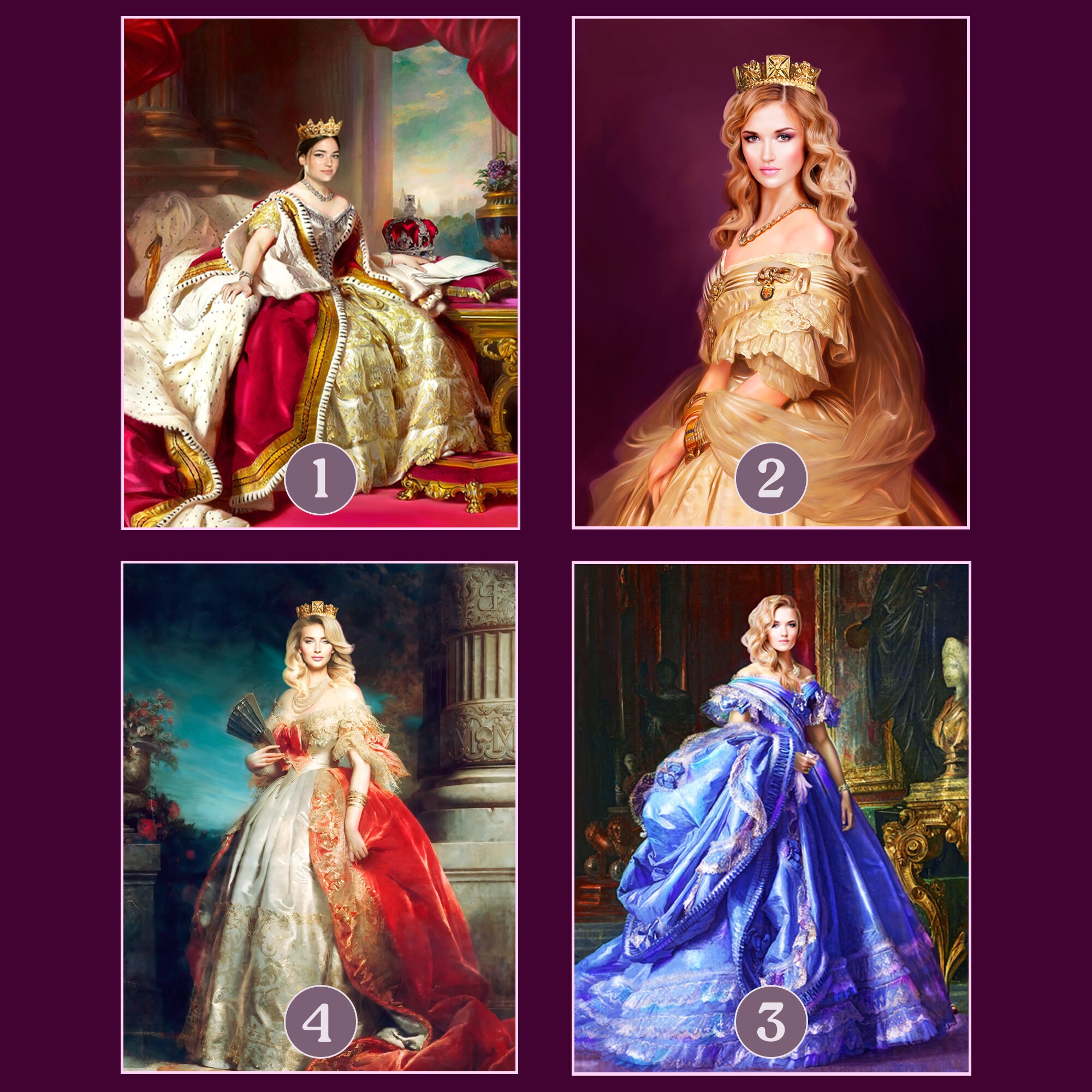 Custom Royal Portrait Customized Renaissance Portrait Queen - Etsy