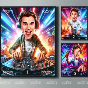 Custom Dj Gif, Dj Gift, Dj Caricature From Photo, Funny Dj Art Drawing ...