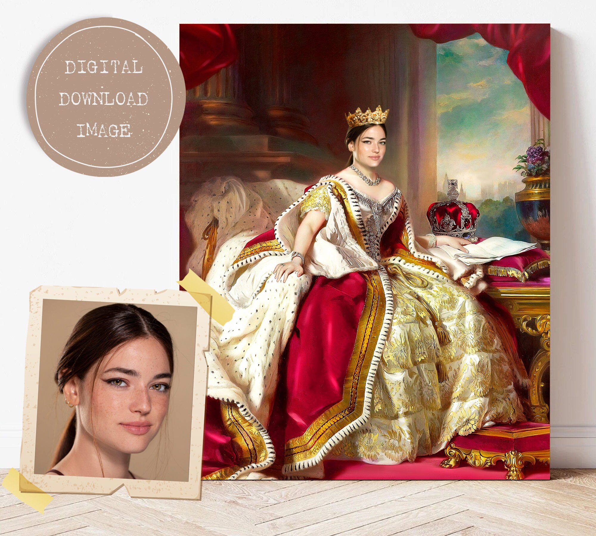 Custom Royal Portrait Customized Renaissance Portrait Queen - Etsy