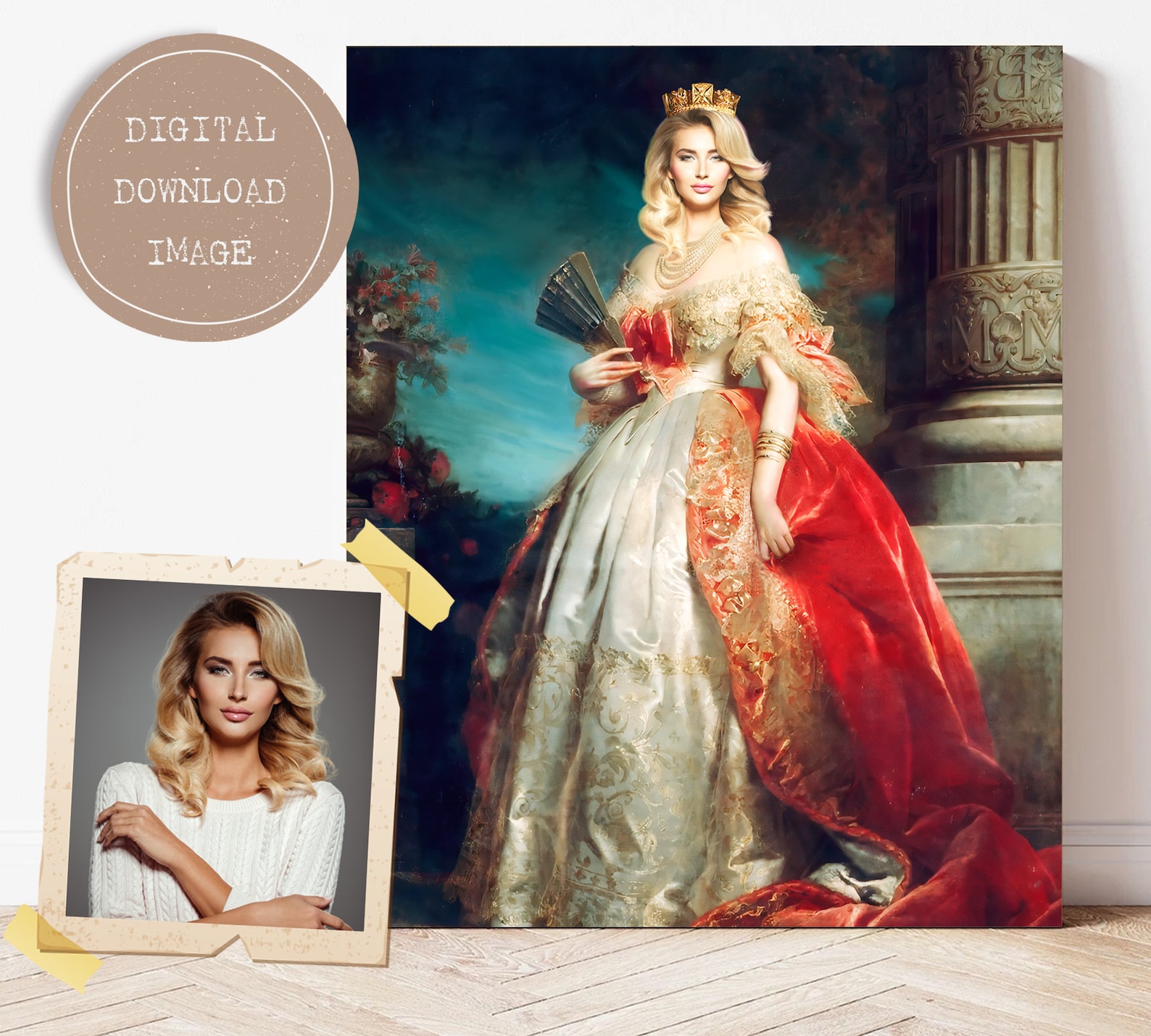 Custom Royal Portrait Customized Renaissance Portrait Queen - Etsy