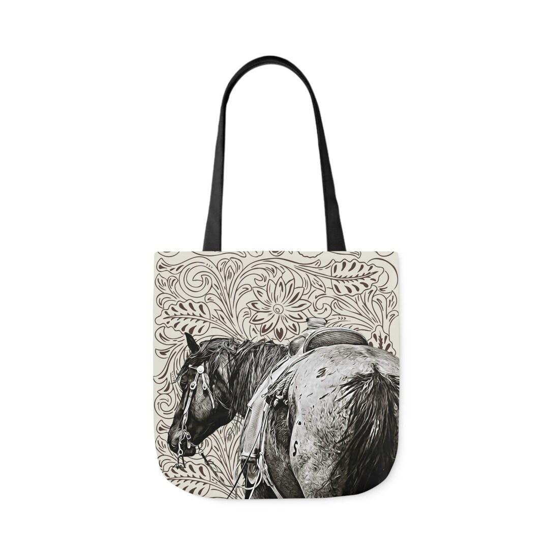 The Renegade Canvas Tote Bag - Tan Tooled - Etsy