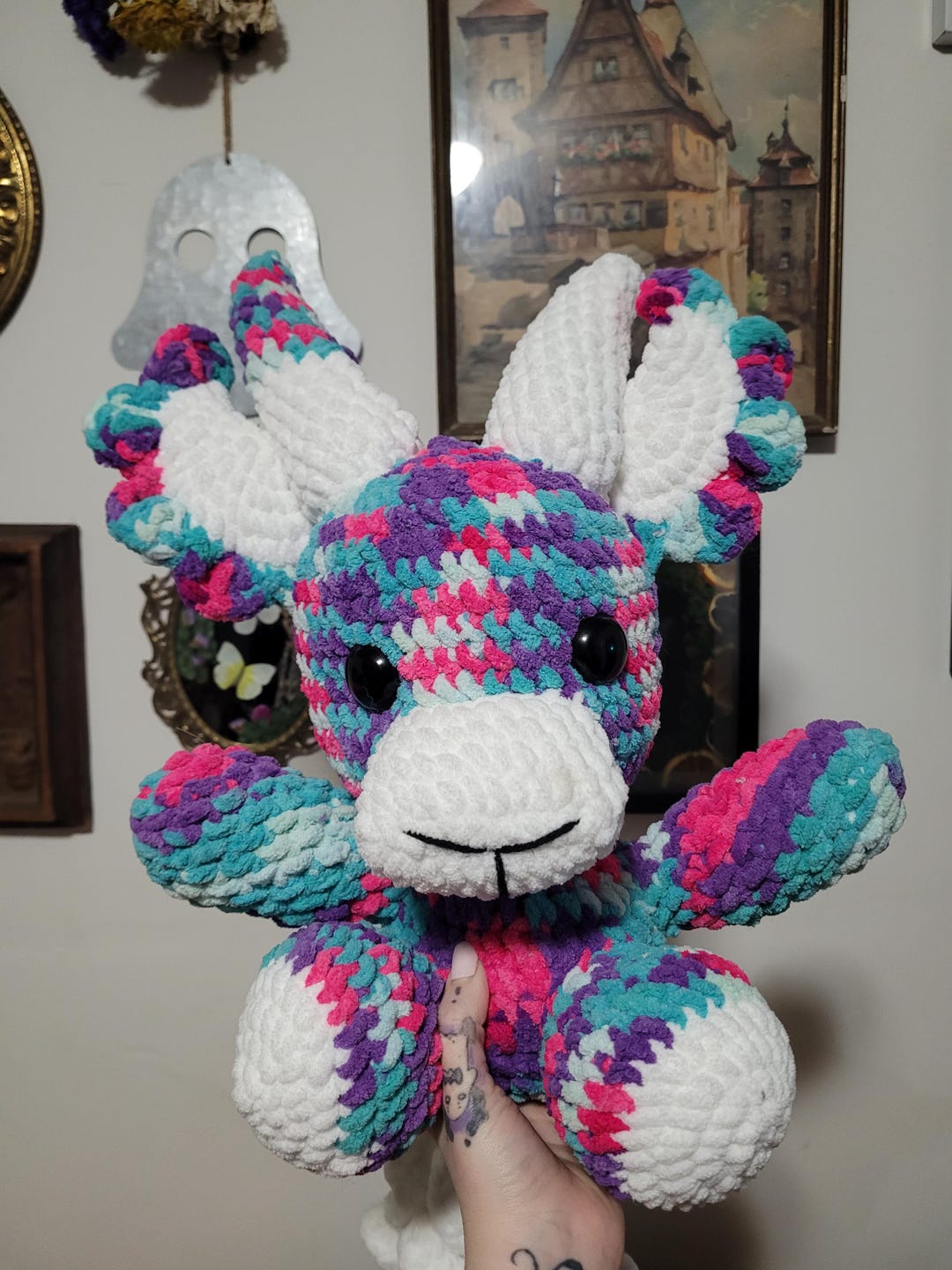 Big Chunky Yarn Goat Crochet Plushie - Etsy