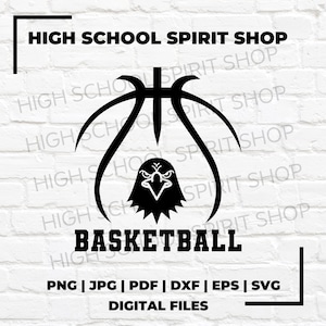 Falcons Basketball Digital Vector Cricut Logo File Falcon Mascot ...