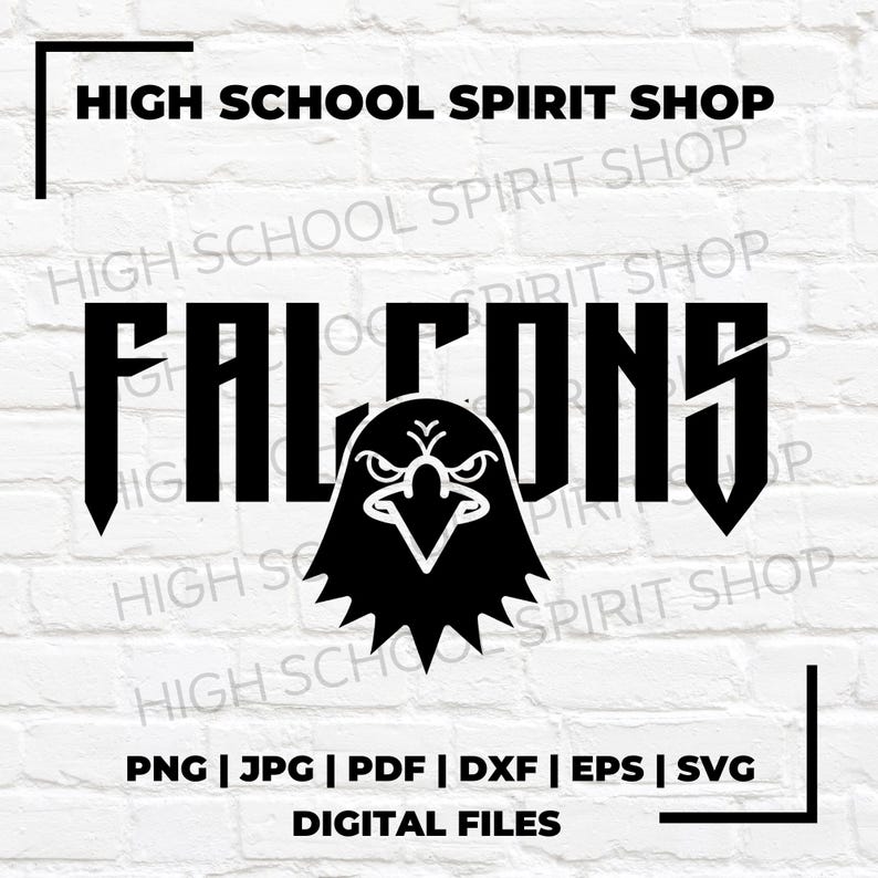 Falcons Basketball Digital Vector Cricut Logo File - Falcon Mascot ...