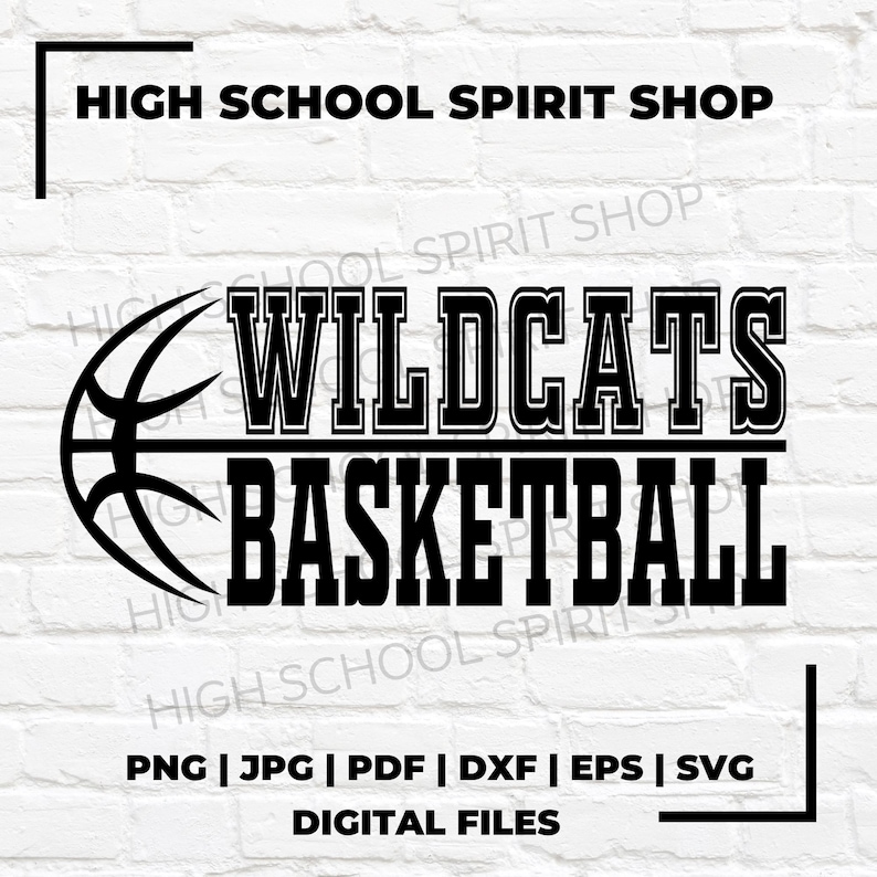 Wildcats Basketball Logo Wildcat Mascot Digital Vector Cut File Png Jpg ...