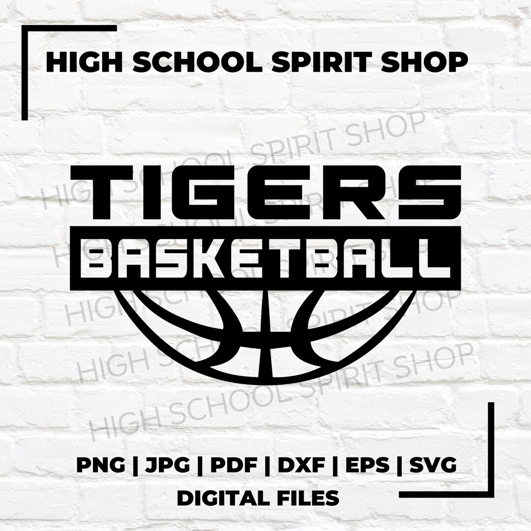 Tigers Basketball Digital Vector Cricut Logo File - Tigers Mascot ...