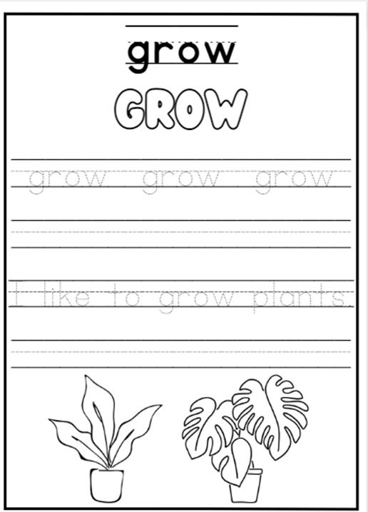 Adjectives, Verbs and Nouns - Handwriting Practice With Words and ...