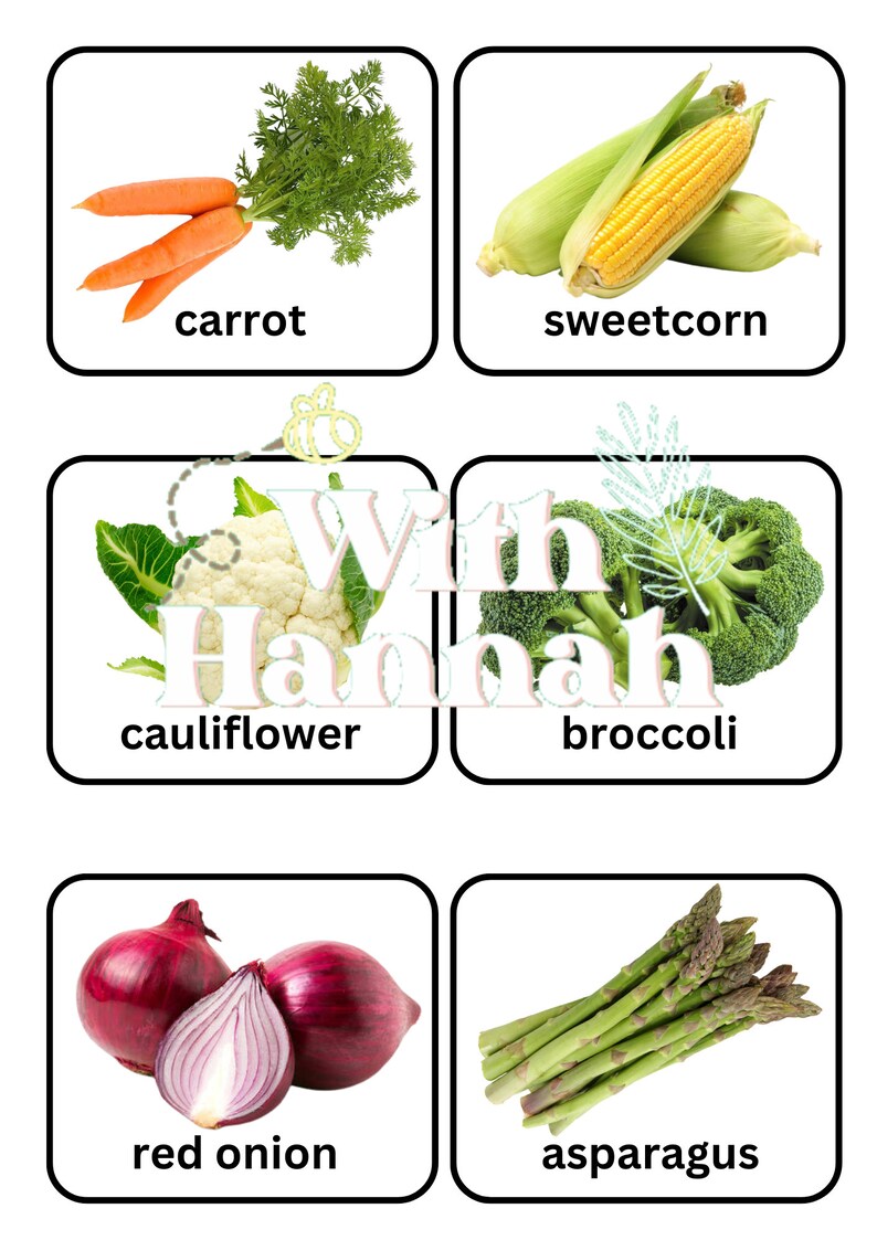 12 Vegetable Flashcards - Digital Download- EYFS Display -classroom ...
