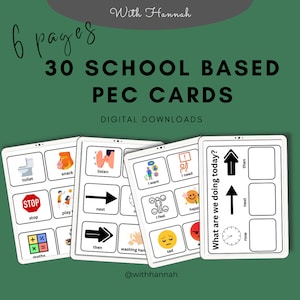30 School Based PEC Cards With Now and Next Board - Digital Download - Etsy