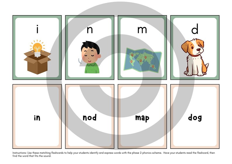 Phase 2 Phonics Flashcards | Printable Early Reading Pack | EYFS ...