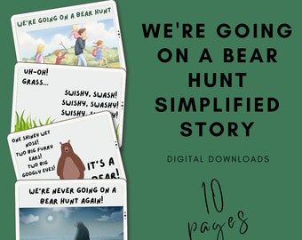 Going on a Bear Hunt Felt Board Story / Flannel Board Set/ Storytelling ...