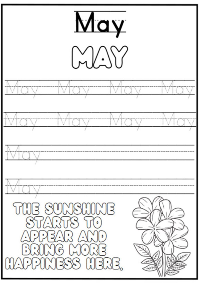 Spelling and Colouring Practice - Days of the Week and Months of the ...