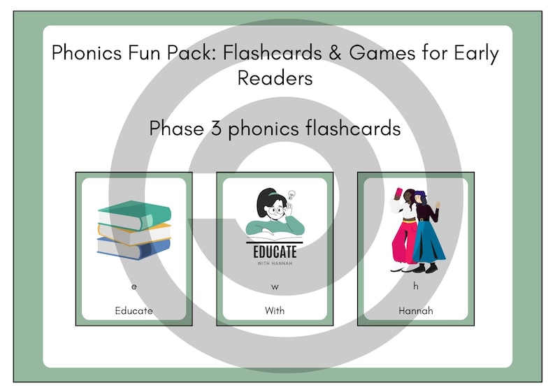 Phase 3 Phonics Flashcards | Digraphs & Trigraphs Games Pack | EYFS KS1 ...