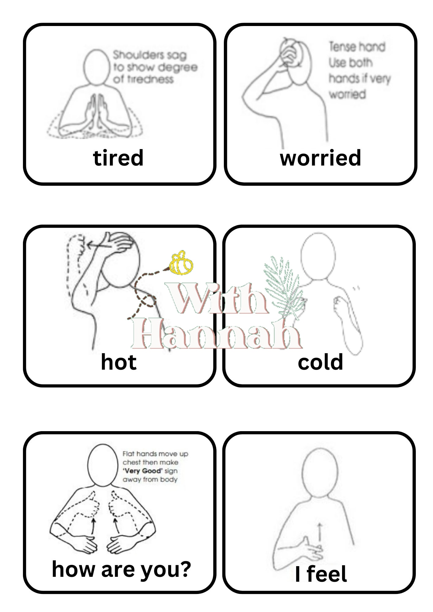 12 Emotions Makaton Flash Cards for Digital Download EYFS/KS1 - Etsy UK