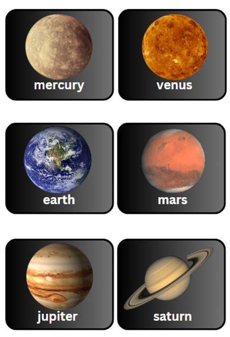 10 Solar System Flashcards - Digital Download - Classroom Resources ...