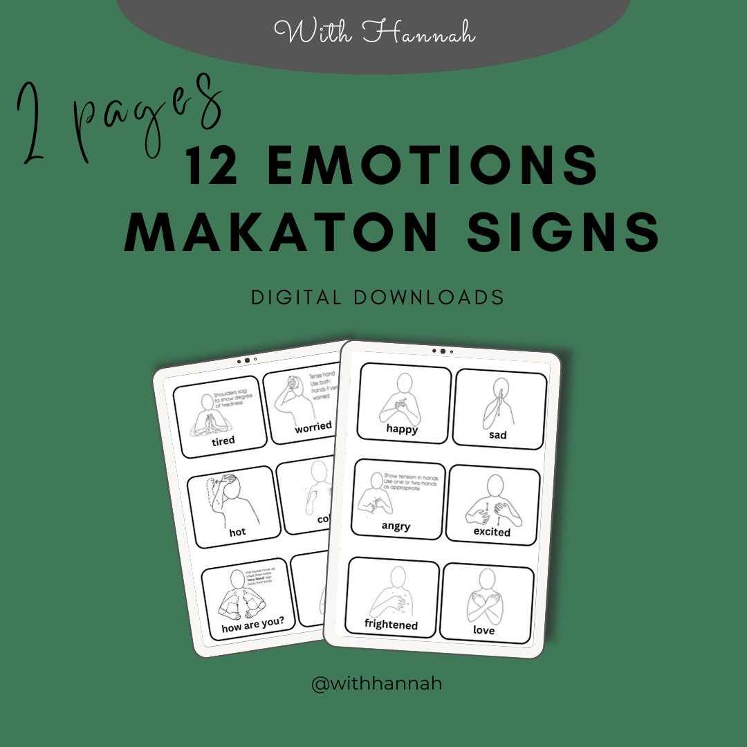 12 Emotions Makaton Flash Cards for Digital Download EYFS/KS1 - Etsy UK