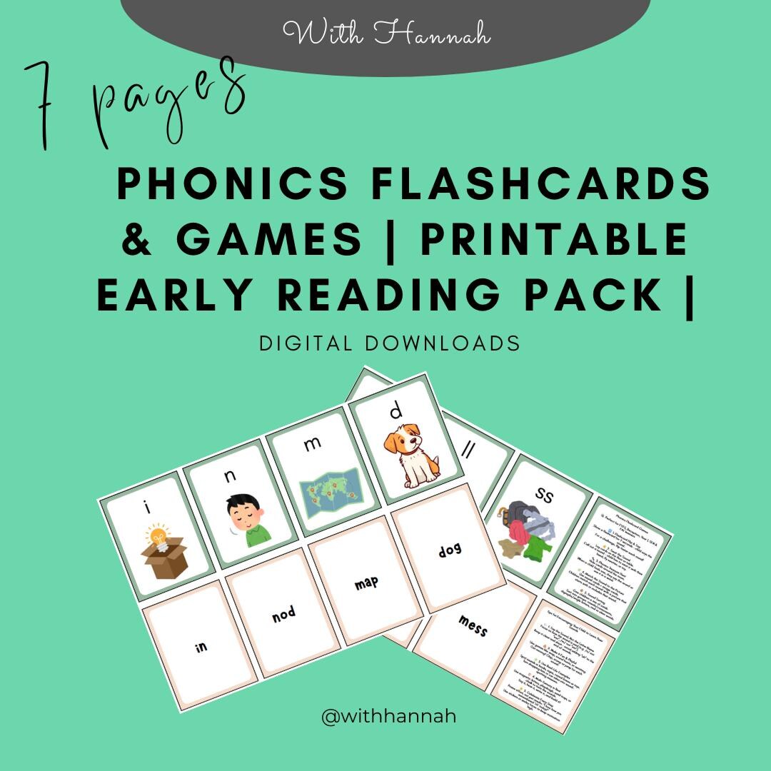 Phase 2 Phonics Flashcards | Printable Early Reading Pack | EYFS ...