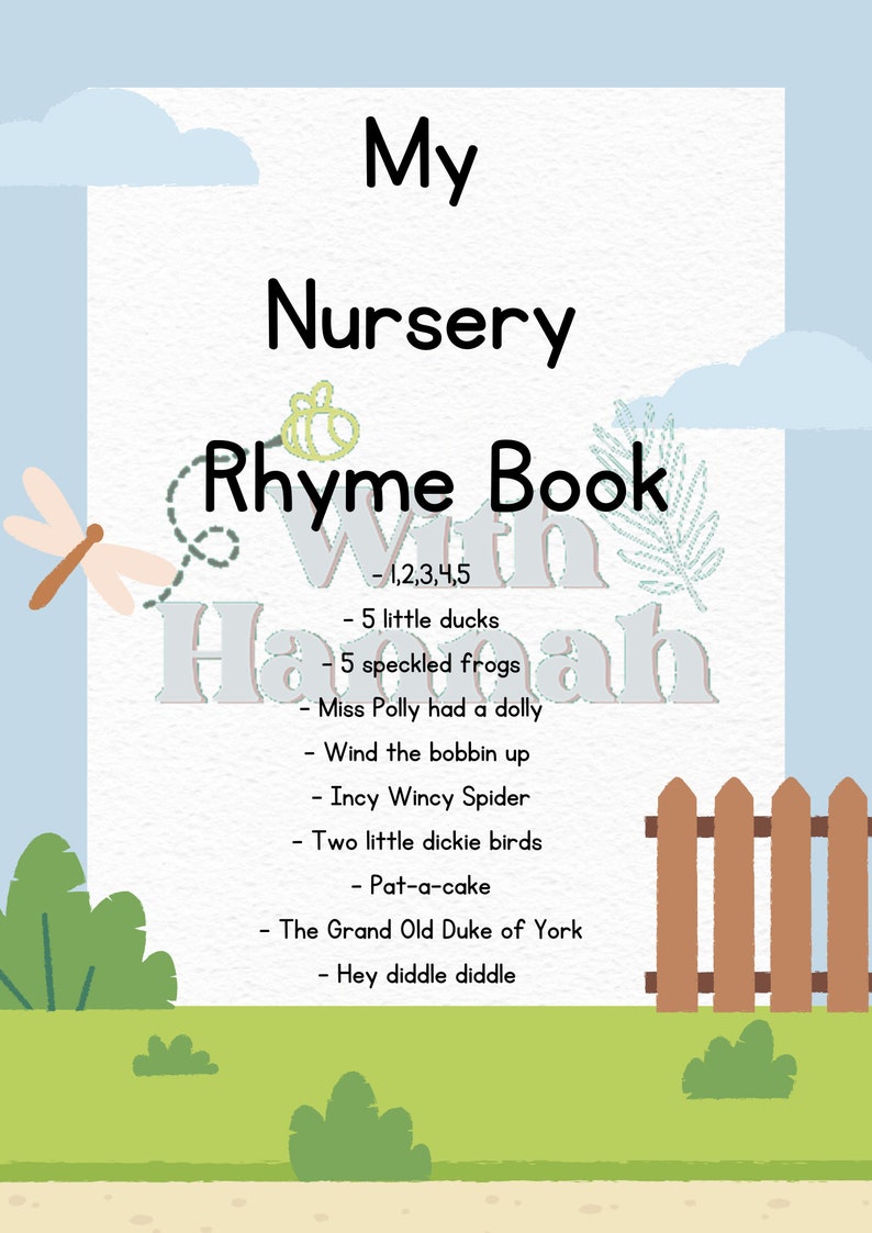 10 Colourful Nursery Rhyme Sheets - Digital Download - Etsy