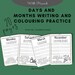 Spelling and Colouring Practice - Days of the Week and Months of the ...