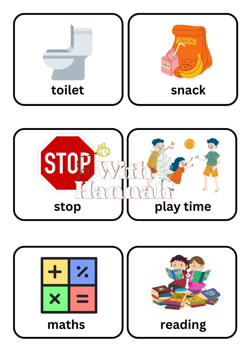 30 School Based PEC Cards With Now and Next Board - Digital Download - Etsy