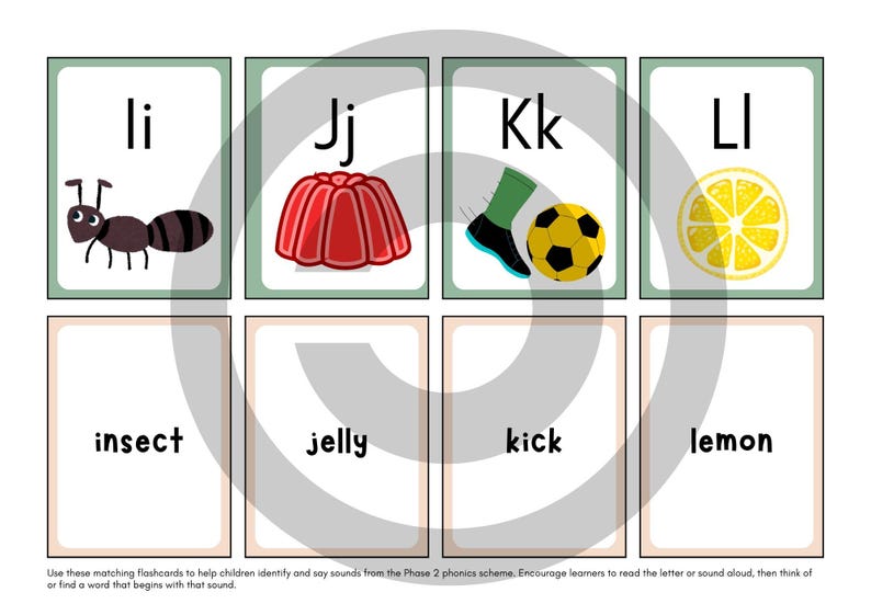 Printable Alphabet Flashcards | A–Z Letter Sounds | Phase 2 Phonics ...