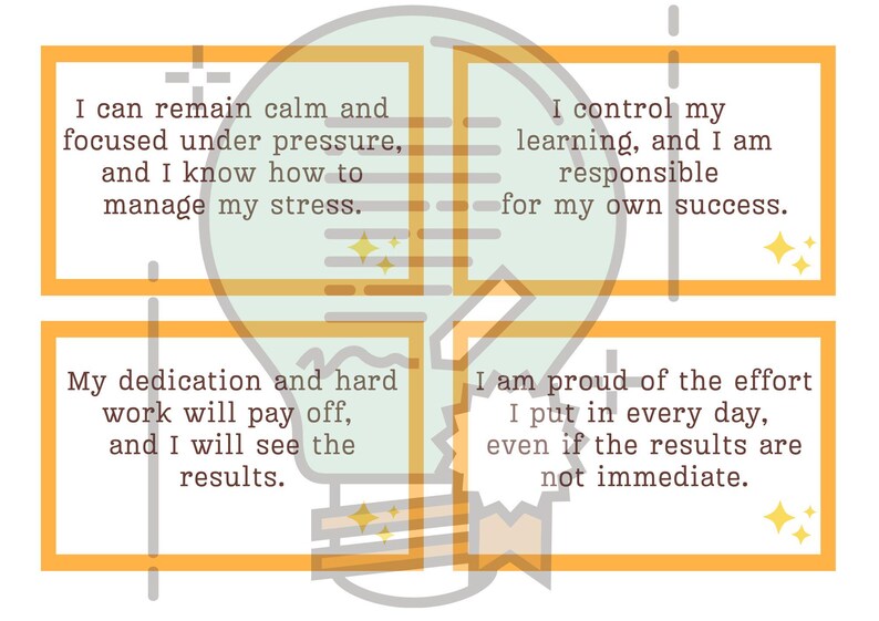 Printable Student Affirmation Cards – Motivational & Positive Study ...