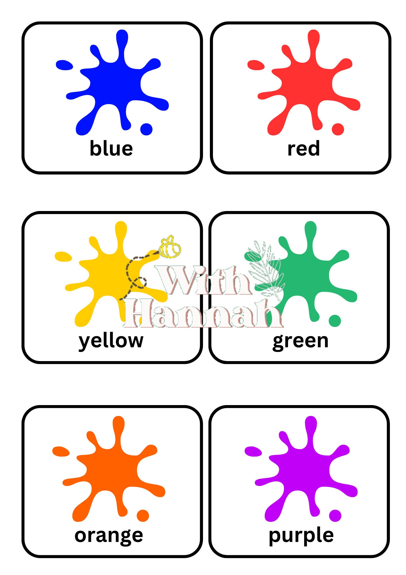 12 Colour Flashcards - Digital Download - Classroom Resources - EYFS ...