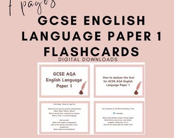 AQA English Language Paper 1 Revision - Etsy