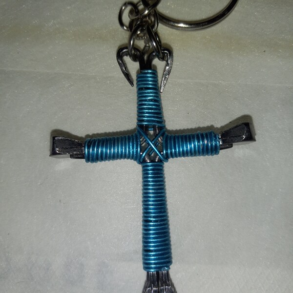 Cross Key Chain - Etsy