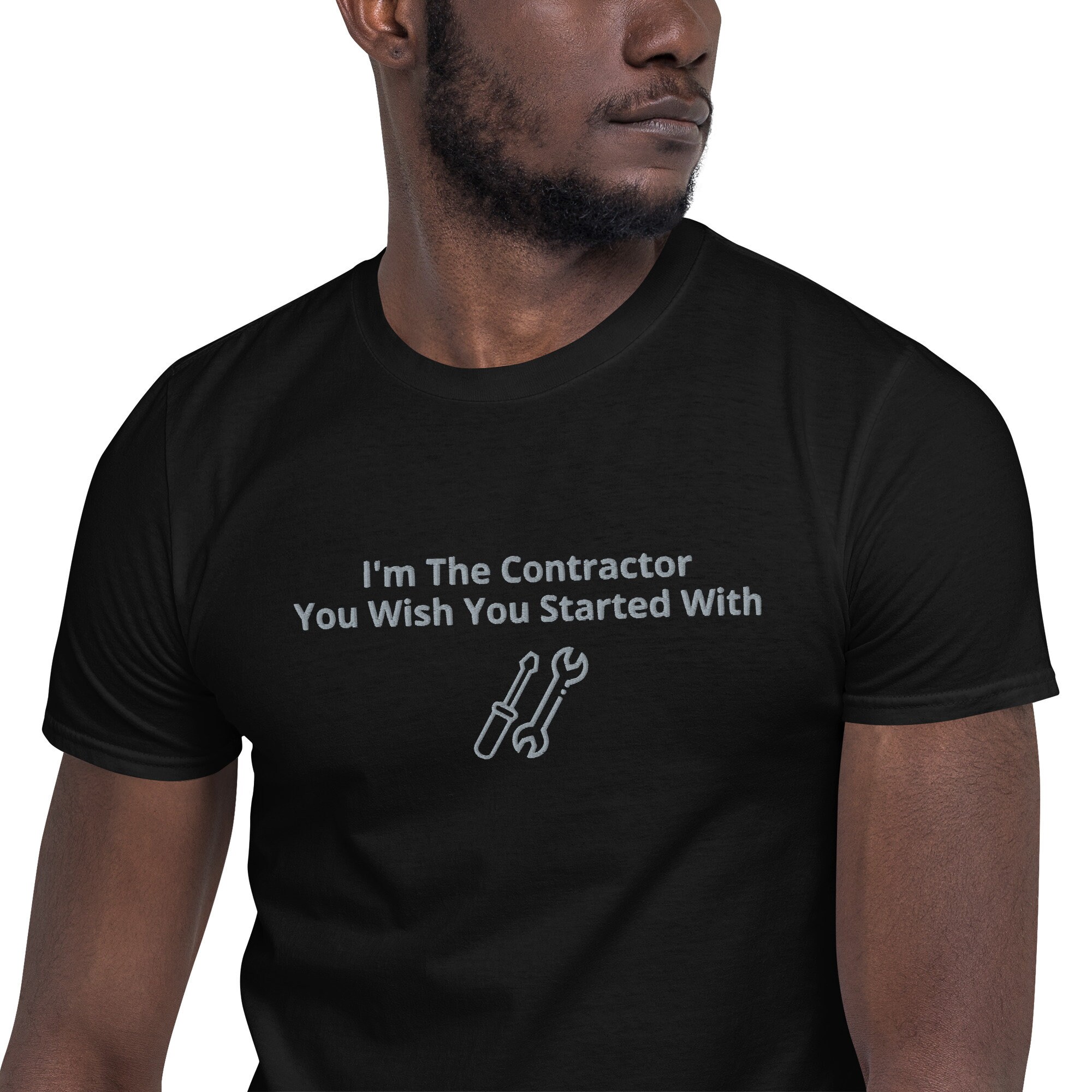 Embroidered Contractor Short-sleeve Unisex T-shirt - Etsy