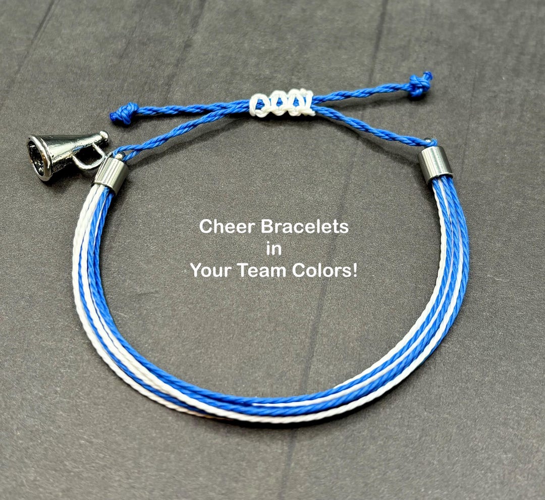Personalized Cheer Bracelet, Team Colors, Cheerleading Gift - Etsy