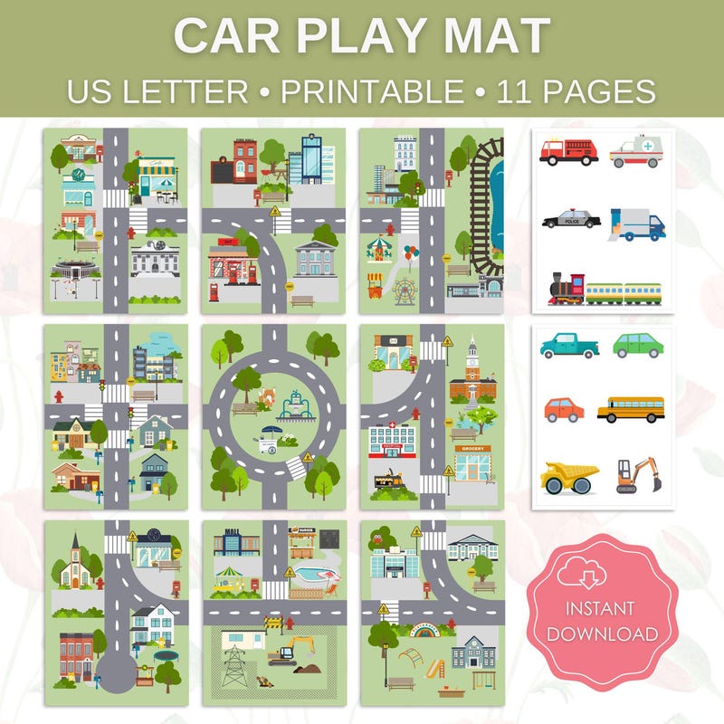 Car Play Mat - Etsy