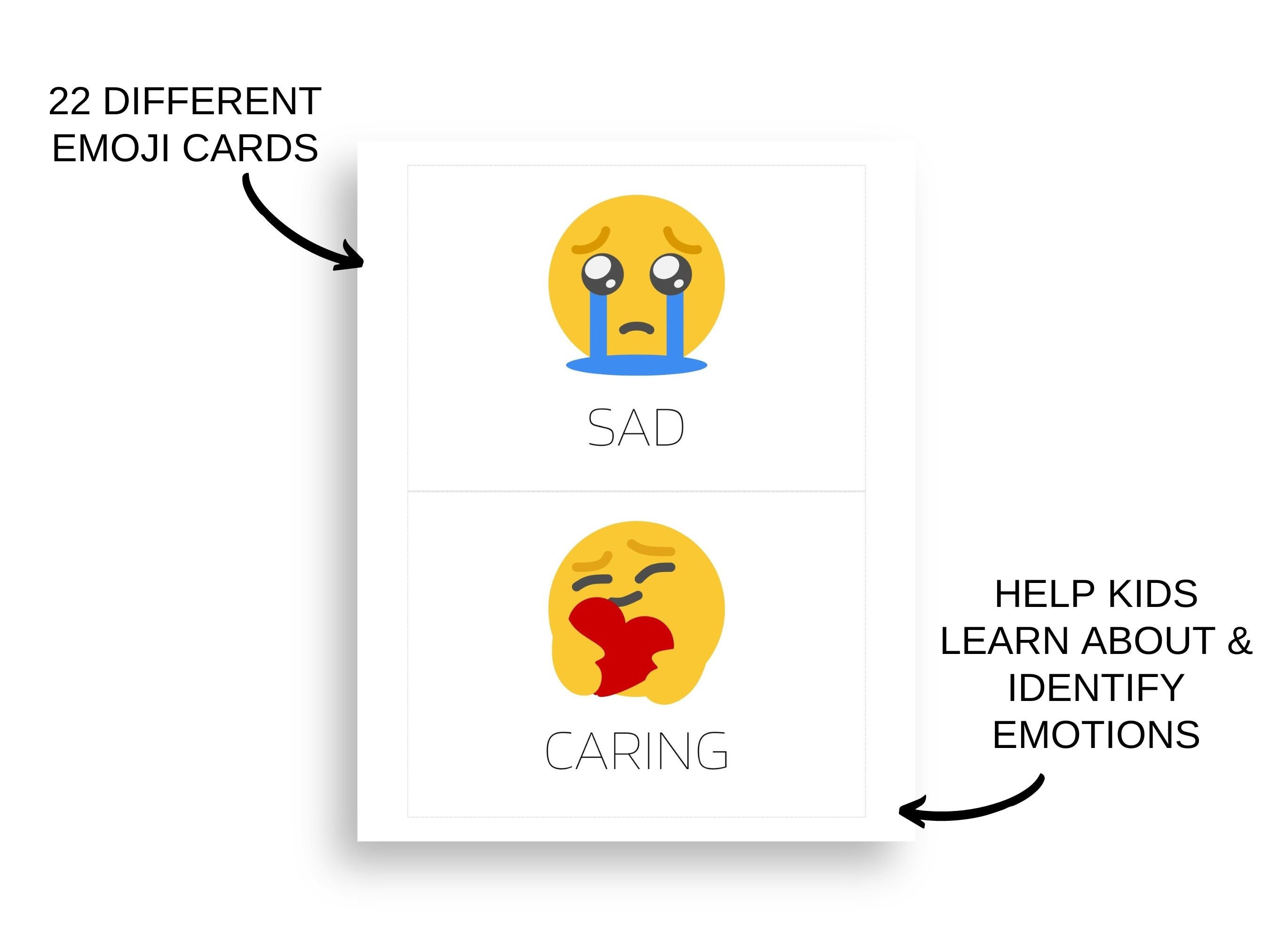 Emotions Flash Cards Inspired by World Emoji Day for Kids - Instant ...
