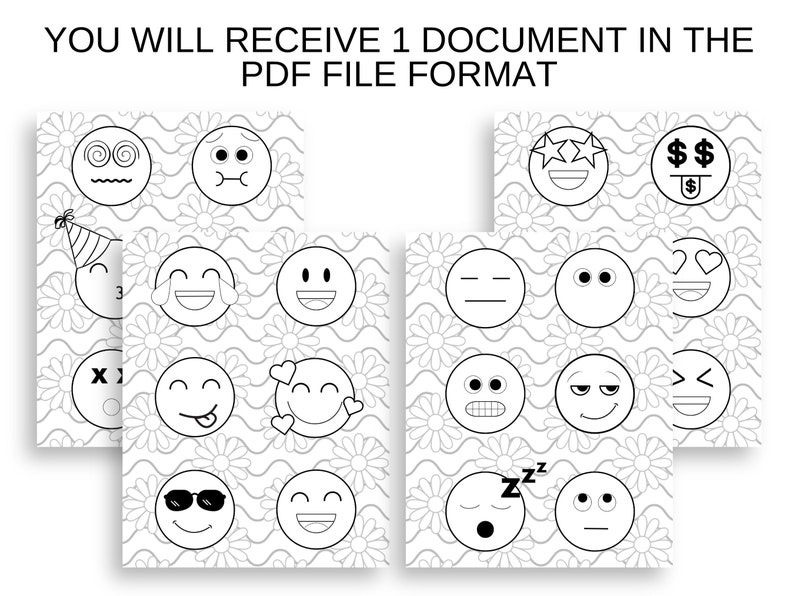 Printable Emoji Colouring Sheets for World Emoji Day - Instant Download ...