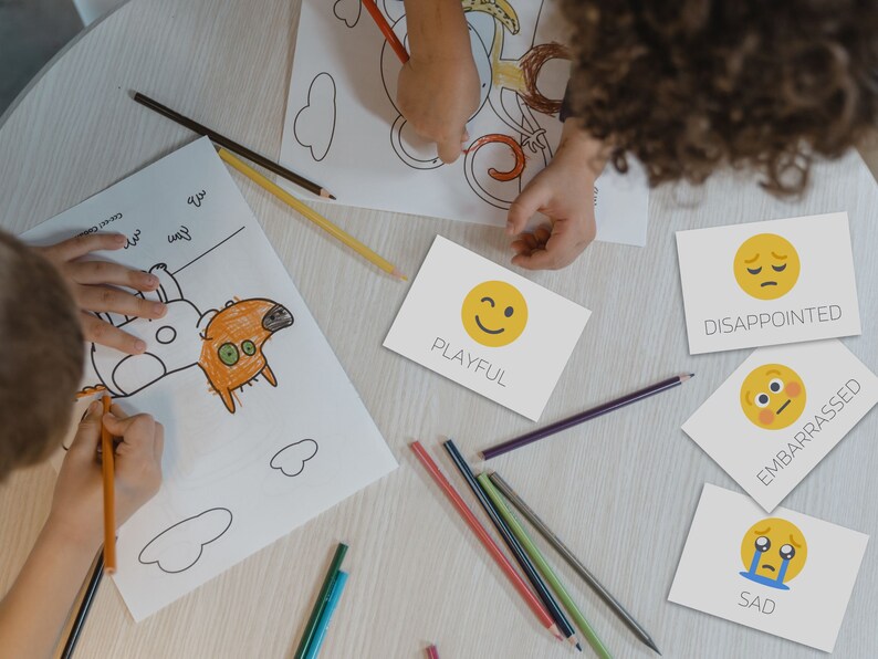 Emotions Flash Cards Inspired by World Emoji Day for Kids Instant ...