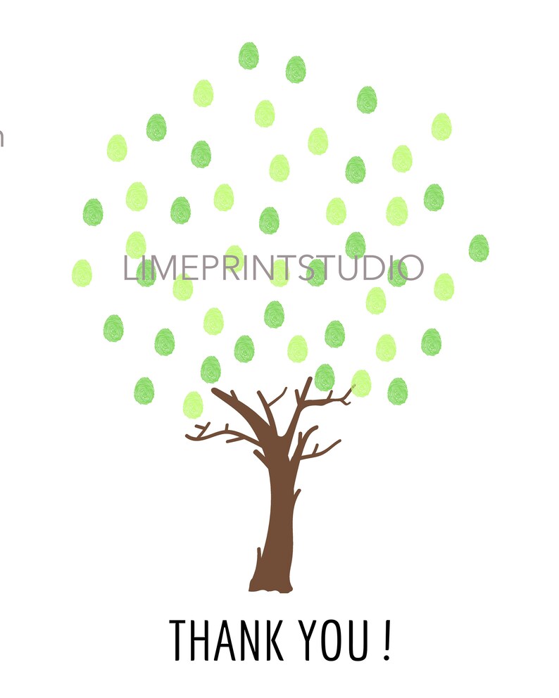 INSTANT DOWNLOAD | Thumbprint Tree | Thank You Gift | Gift for Teacher ...