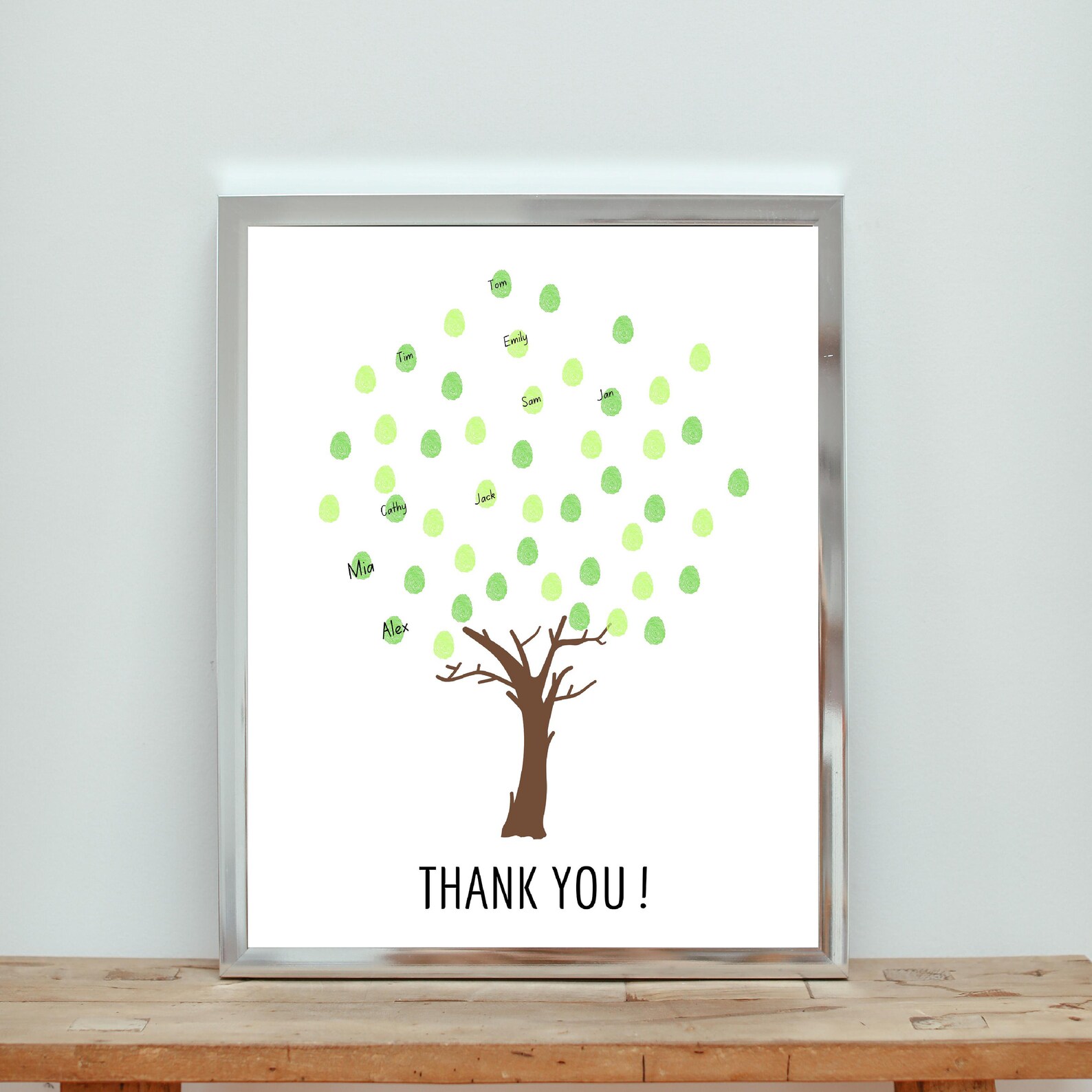 INSTANT DOWNLOAD | Thumbprint Tree | Thank You Gift | Gift for Teacher ...